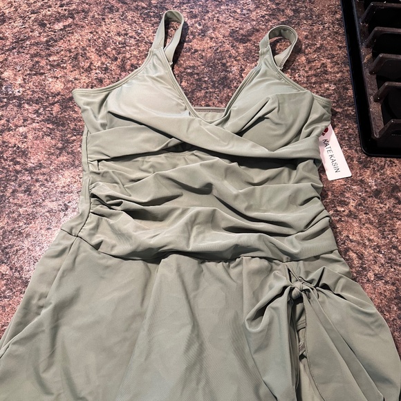 Kate Kasin | Swim | One Piece Tummy Control V Neck Criss Cross Swim ...